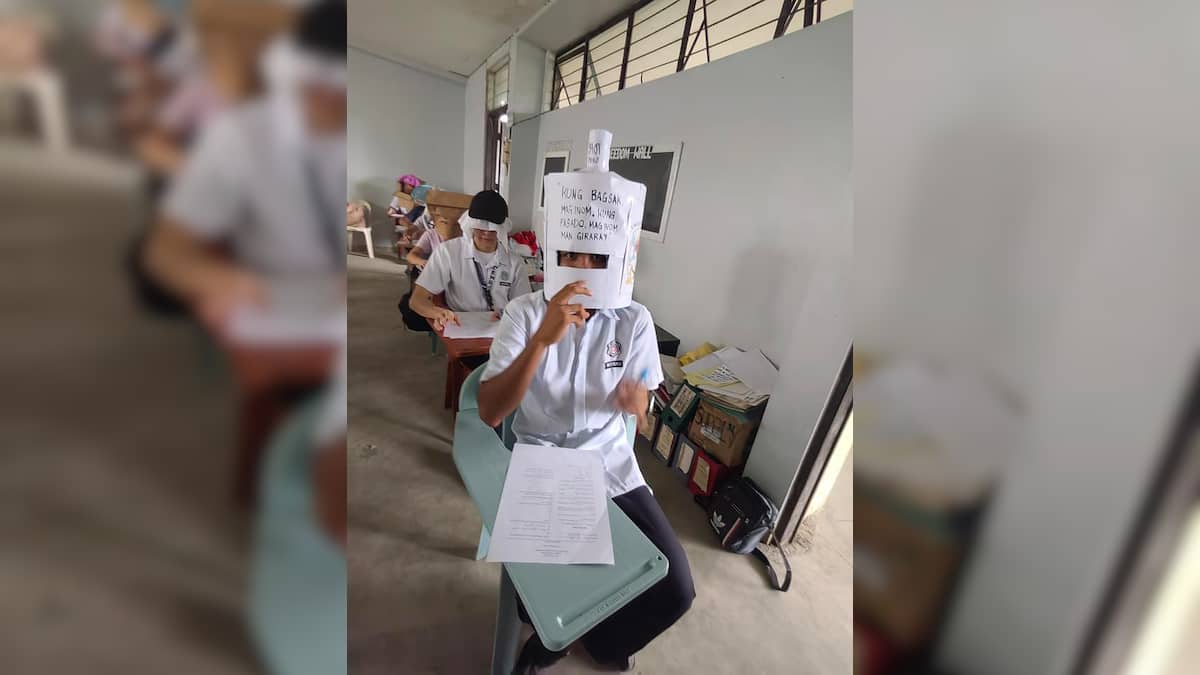 Philippines students design creative anti-cheating hats during ...