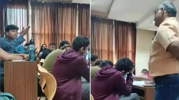 Watch: Muslim student calls out professor in Karnataka, 'Can't call me ...