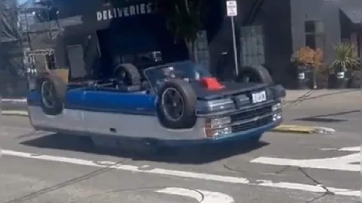 Video of 'upside down' car driving on streets goes viral; internet left ...