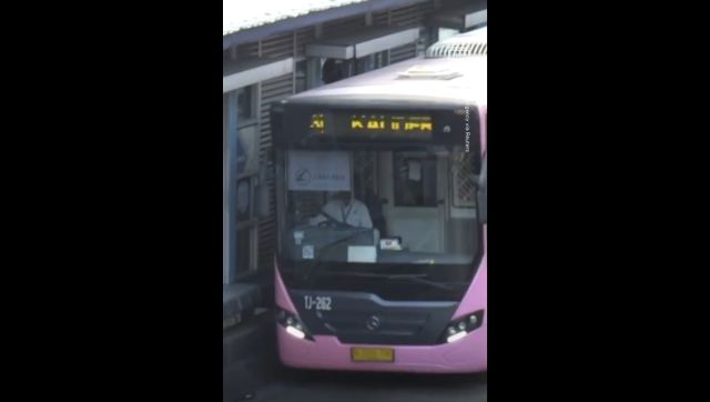Video Of Jakartas Pink Bus Only For Women Goes Viral Internet Says ‘men Should Just Learn To