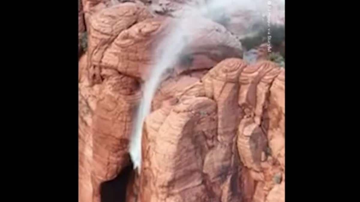 Viral video shows 'rare' phenomenon of 'reverse waterfall' from Utah's ...