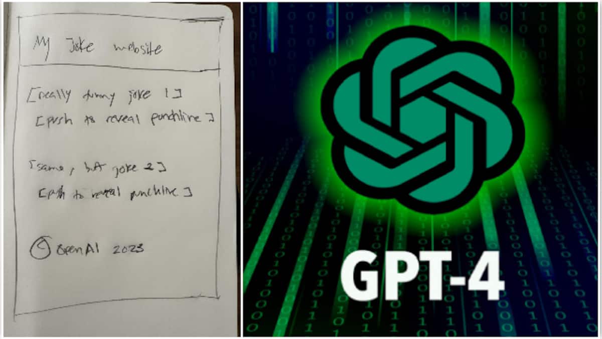 Code Comfort: Man draws website idea on a napkin, shows GPT-4, AI bot codes it in seconds ...