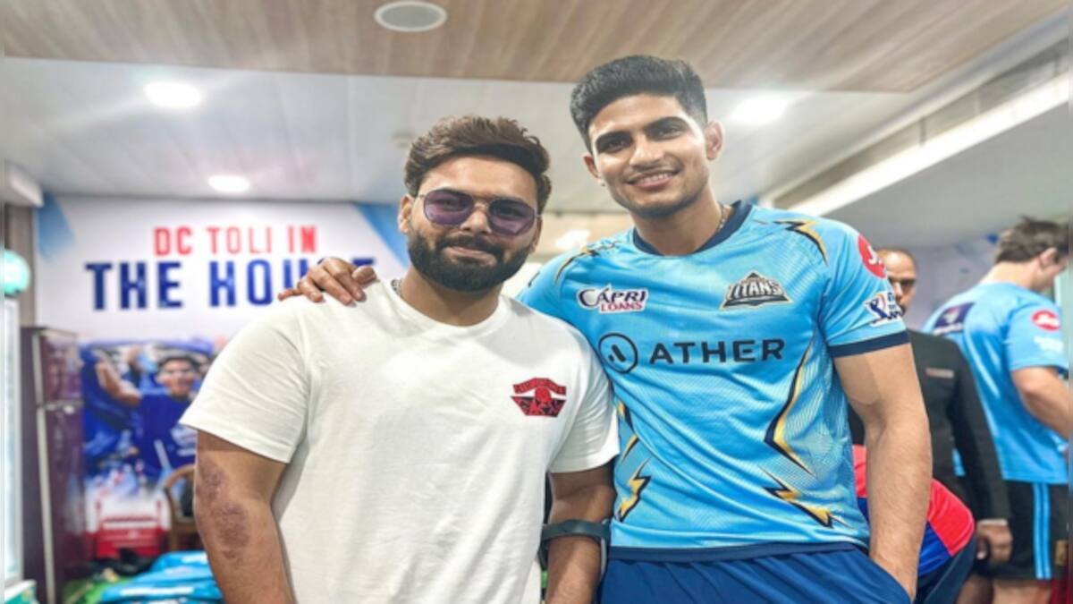 Old mates catch up as Rishabh Pant reaches Gujrat Titans' dressing room ...