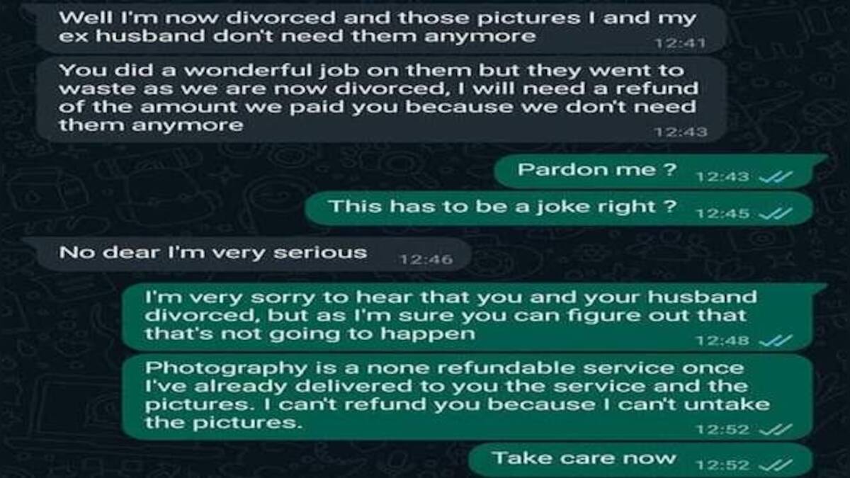 Divorced woman seeks refund from wedding photographer 4 years after ...