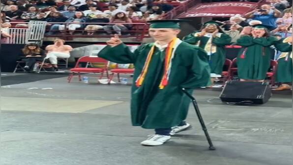 Paralysed former athlete collects his diploma, video will leave you ...