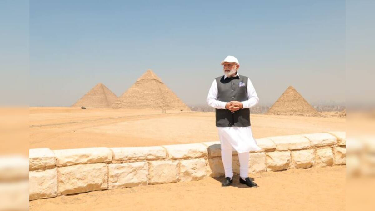 PM Modi takes a tour of Egypt's iconic Pyramids built by ancient ...