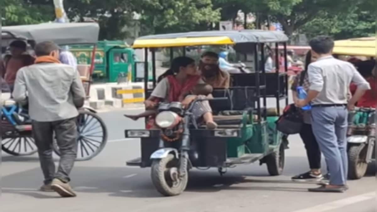 Viral video shows mother steering e-rickshaw with baby in arms ...
