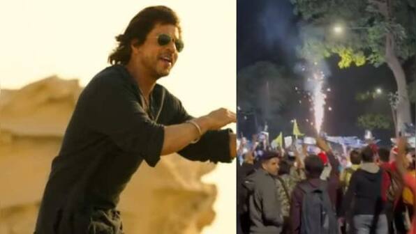 Dunki: Shah Rukh Khan fans burst crackers outside cinemas for early ...