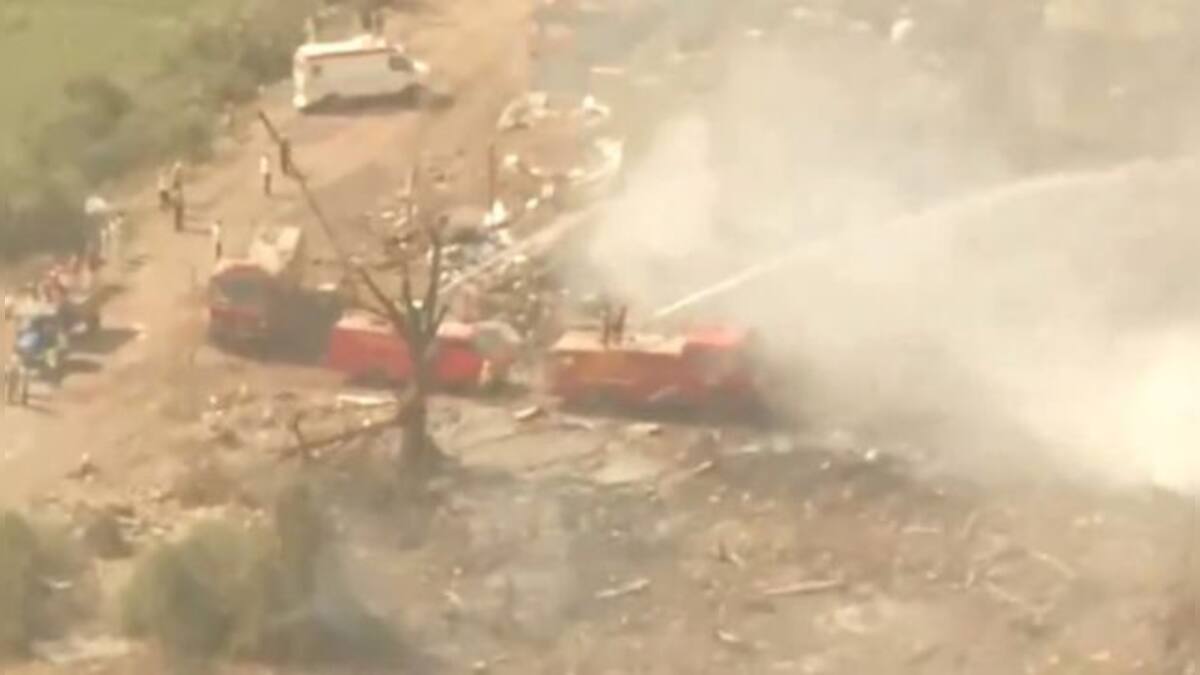 6 killed, dozens feared trapped in fire at crackers factory in Madhya ...