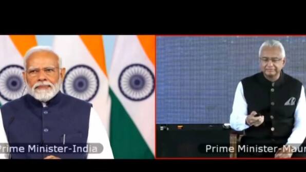 PM Modi, Mauritius counterpart Pravind Jugnauth jointly inaugurate airstrip in Agalega Island ...