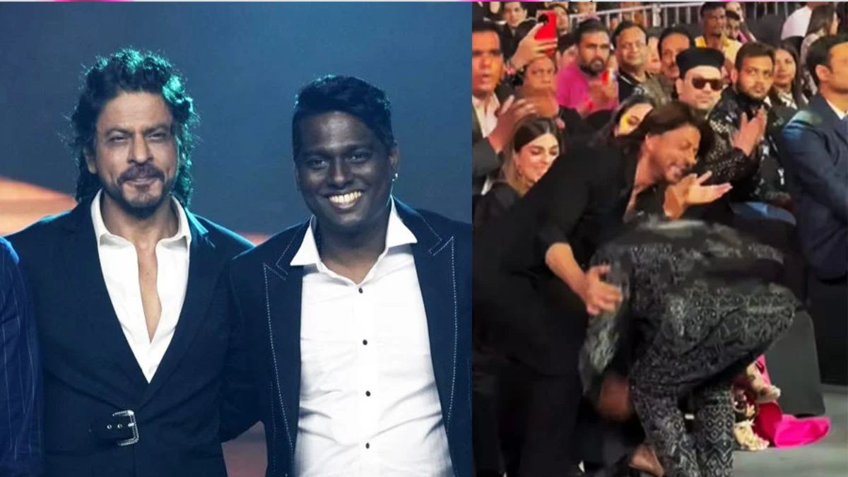 Watch Atlee Touches Shah Rukh Khans Feet As He Wins Best Director Award For Jawan Actor