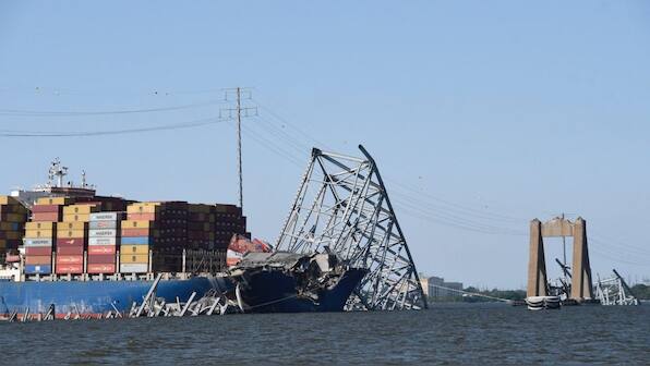 WATCH: With Indian crew onboard Dali ship, collapsed Baltimore bridge ...