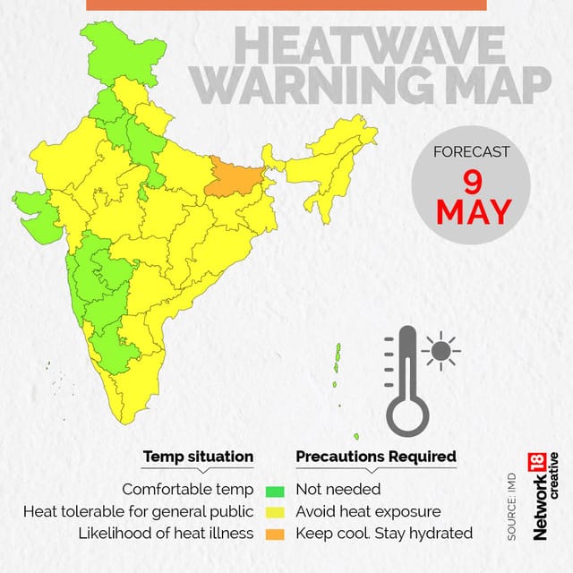In Graphics l How heatwaves will grip India – Firstpost