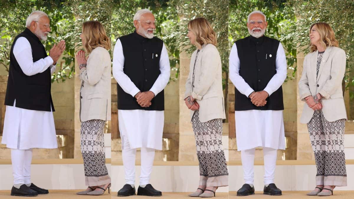 WATCH: Italy's Giorgia Meloni greets PM Modi with a 'namaste' at G7 ...