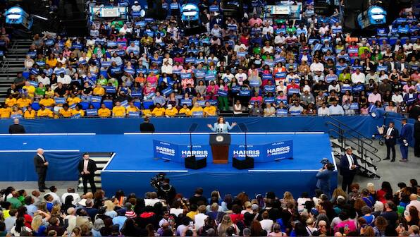 'Say it to my face': Kamala Harris takes direct aim at Trump at ...