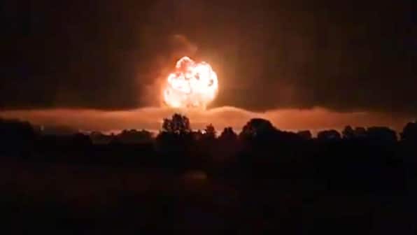 Video: Massive explosion in Russia after Ukrainian drones strike arms ...