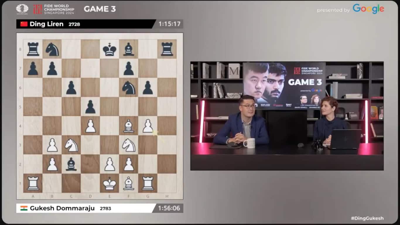 D Gukesh vs Ding Liren Highlights: Gukesh beats Liren in Round 3, wins ...
