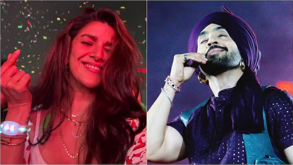 Amid link-up rumours with Abhishek Bachchan, Nimrat Kaur attends Diljit Dosanjh's concert ...