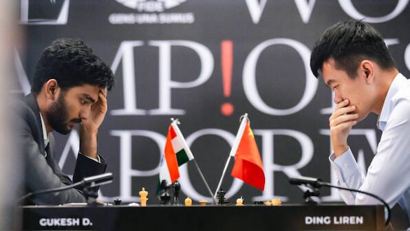 D Gukesh vs Ding Liren Game 8 LIVE Streaming: Match timing, date and current score in World ...