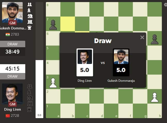 D Gukesh vs Ding Liren Highlights: Game 10 ends in a draw, World Chess ...