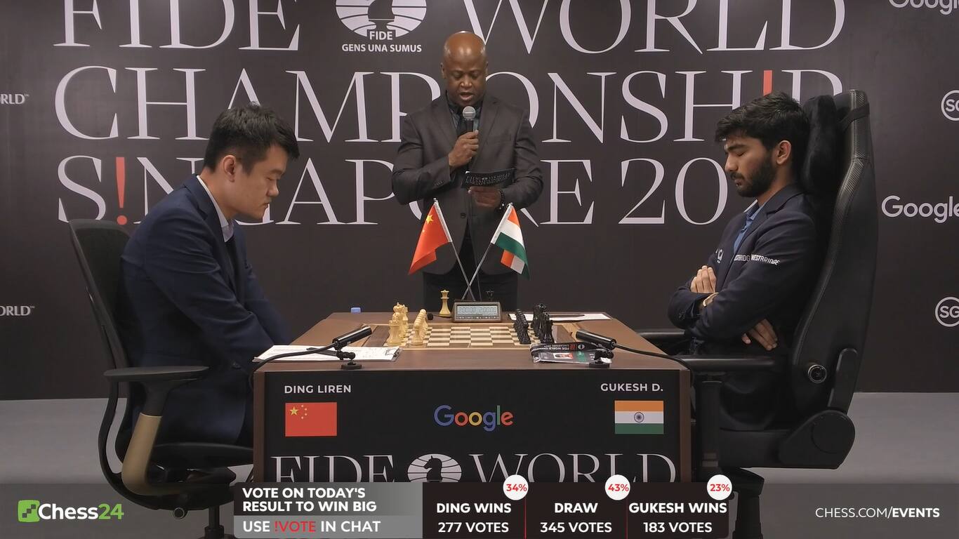 D Gukesh vs Ding Liren Game 12 Highlights, World Chess Championship 2024: Ding beats Gukesh in ...