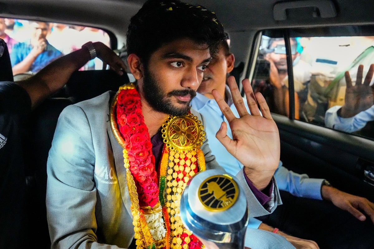 Newly-crowned world chess champion D Gukesh receives warm reception on ...