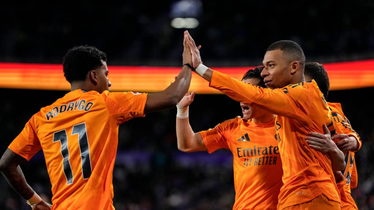 La Liga: Kylian Mbappe nets hat-trick as Real Madrid beat Valladolid to ...