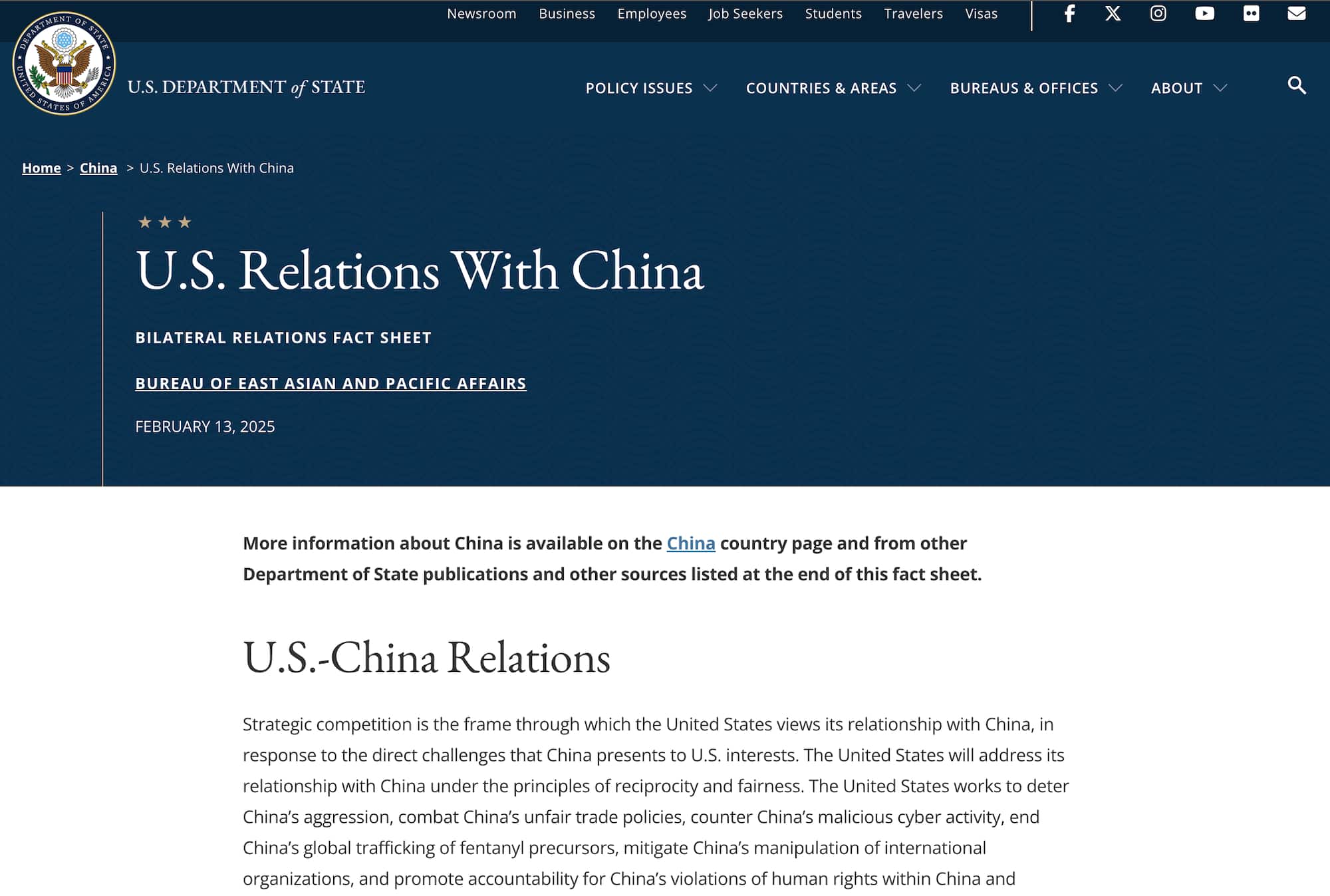 US drops China’s ‘PRC’ identity in key fact-sheet after editing Taiwan ...