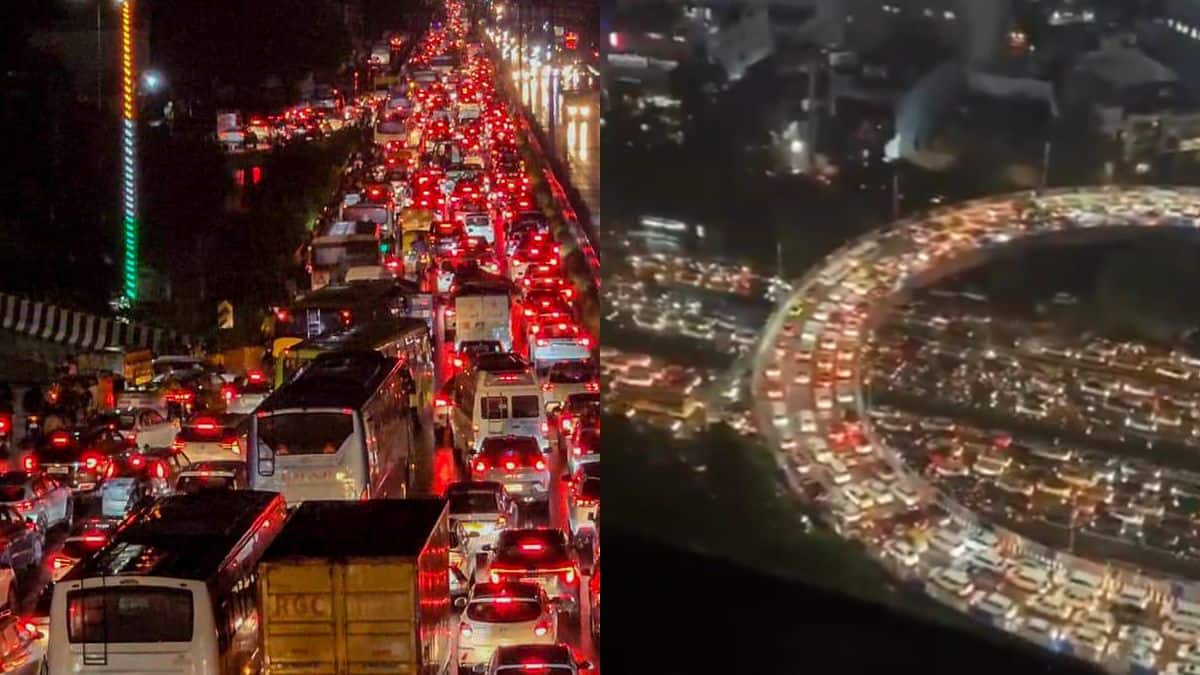 7 km-long traffic jam, thousands stuck for hours: How heavy rains ...