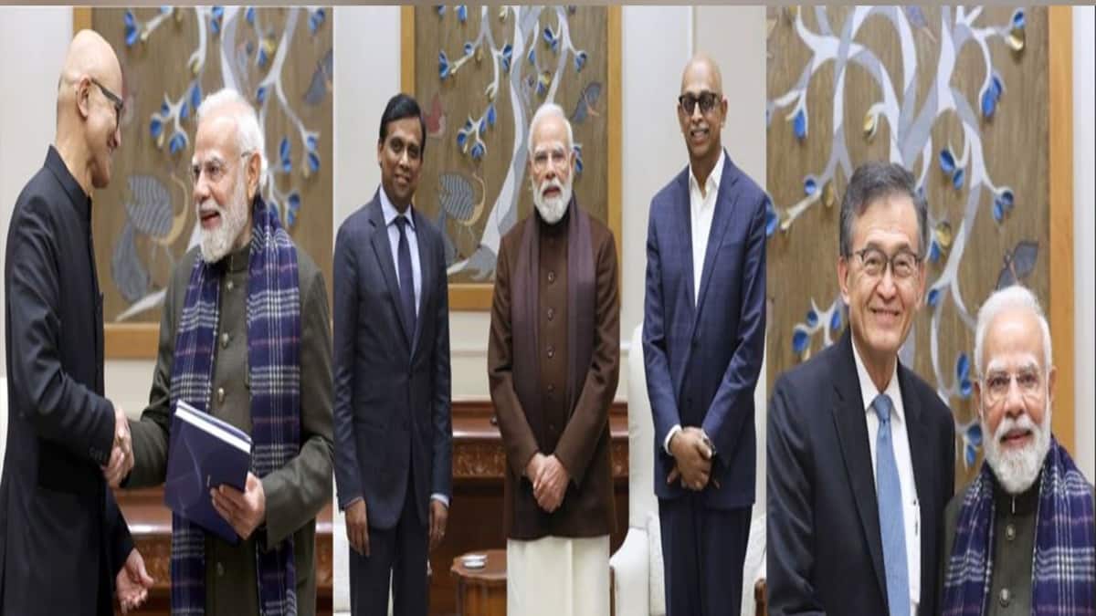PM Modi holds back-to-back meetings with Cognizant, Microsoft and Intel ...