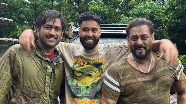 Singer AP Dhillon visits Salman Khan's farmhouse with cricketer MS ...