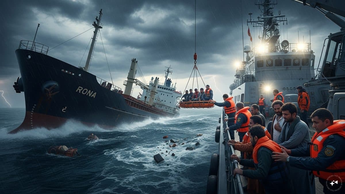 All 14 crew including Indians rescued from stricken Iranian cargo ship ...