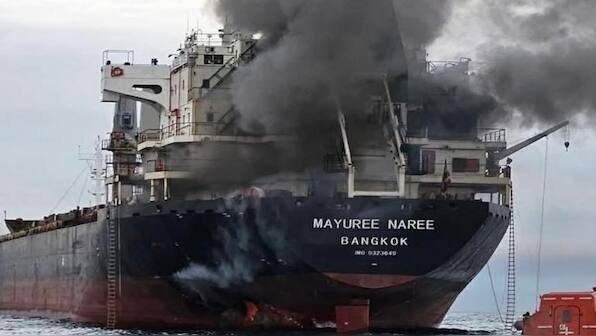 Thai-flagged cargo vessel bound for India hit in Strait of Hormuz ...