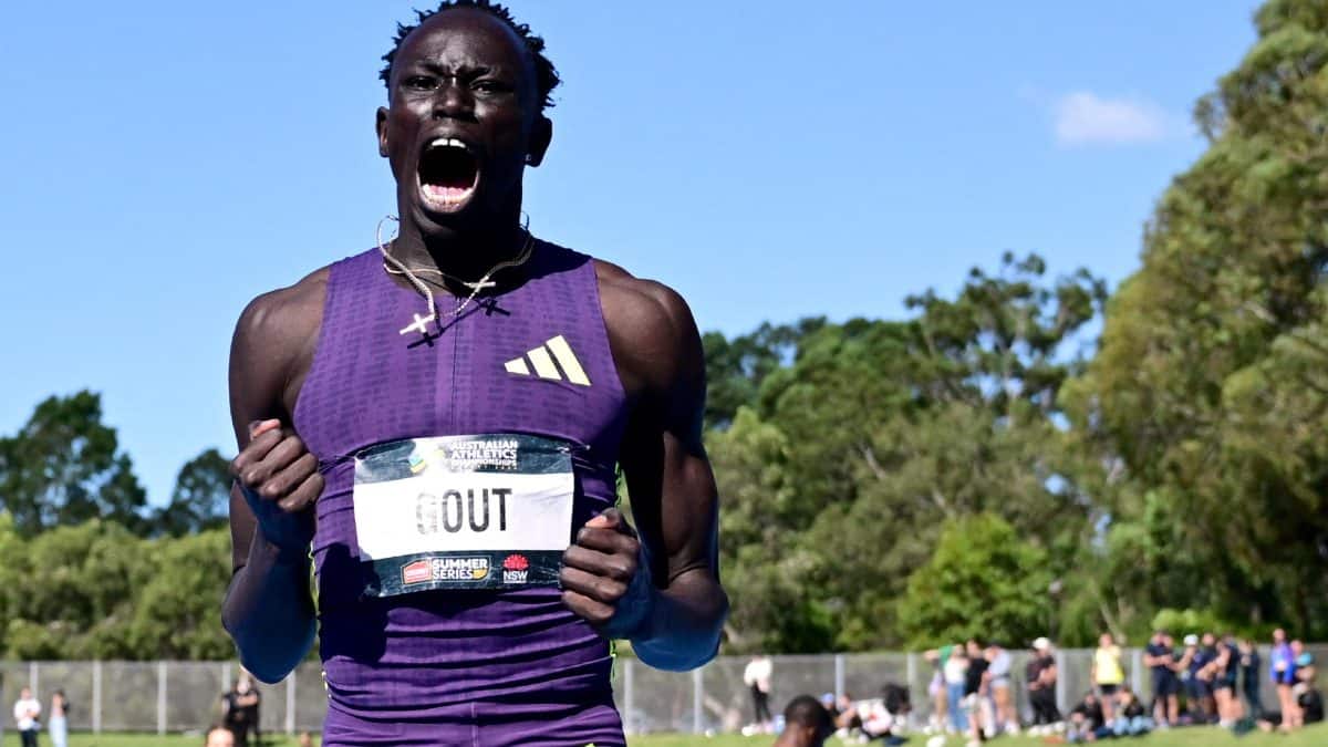 Australian sprint prodigy Gout Gout storms to 100m victory despite ...