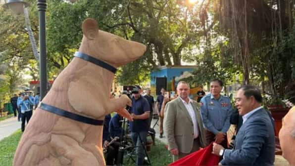 Cambodia unveils statue honouring Magawa, the hero landmine-sniffing ...