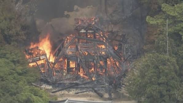 Japan temple fire destroys hall housing 1,200-year-old ‘eternal flame ...