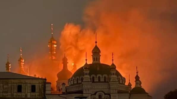 Kyiv's 1,000-year-old Christian monastery on fire amid Russian attacks ...