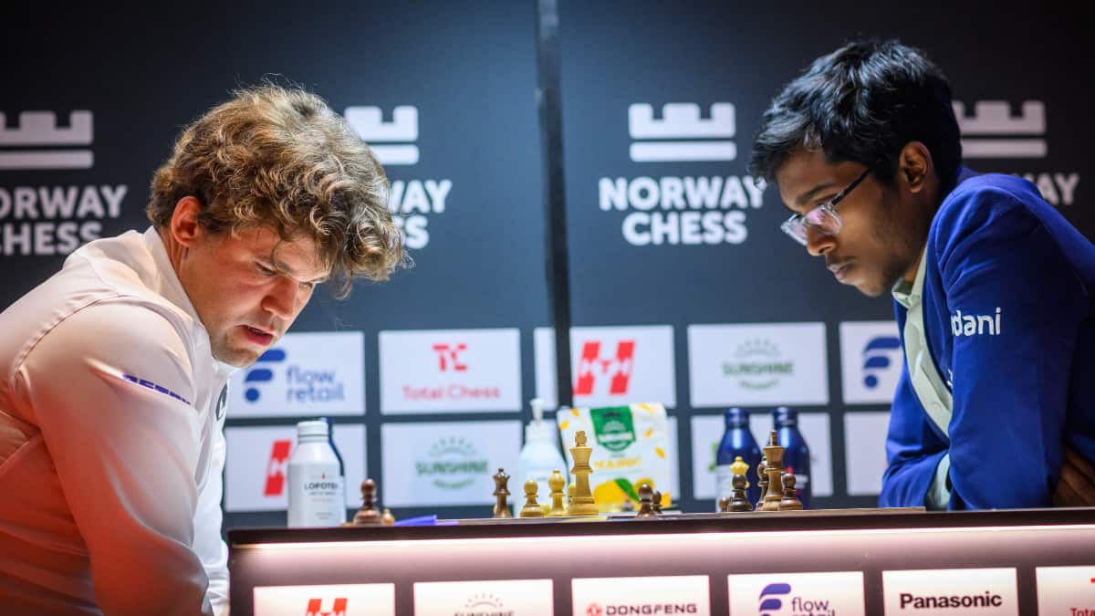 Praggnanandhaa left surprised by Carlsen’s ‘weird’ blunder in 2026 ...