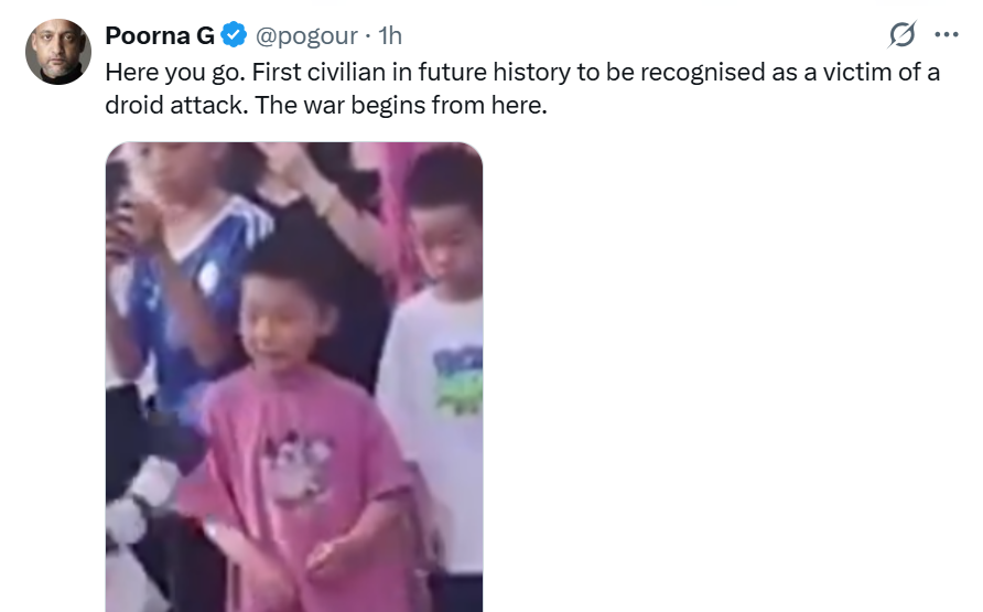 Humanoid robot kicks child in viral video; netizens say Terminator is ...