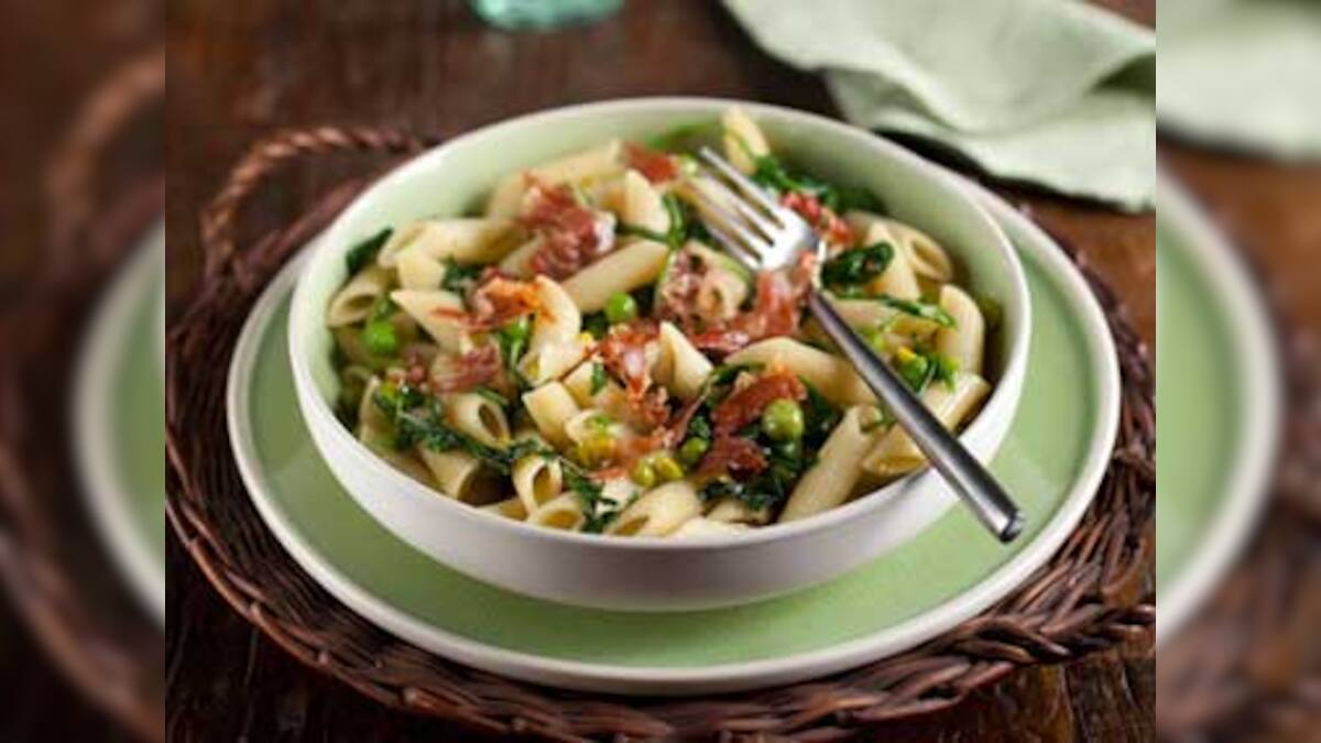 Dinner plan: pasta with crispy parma ham and roasted garlic bread ...