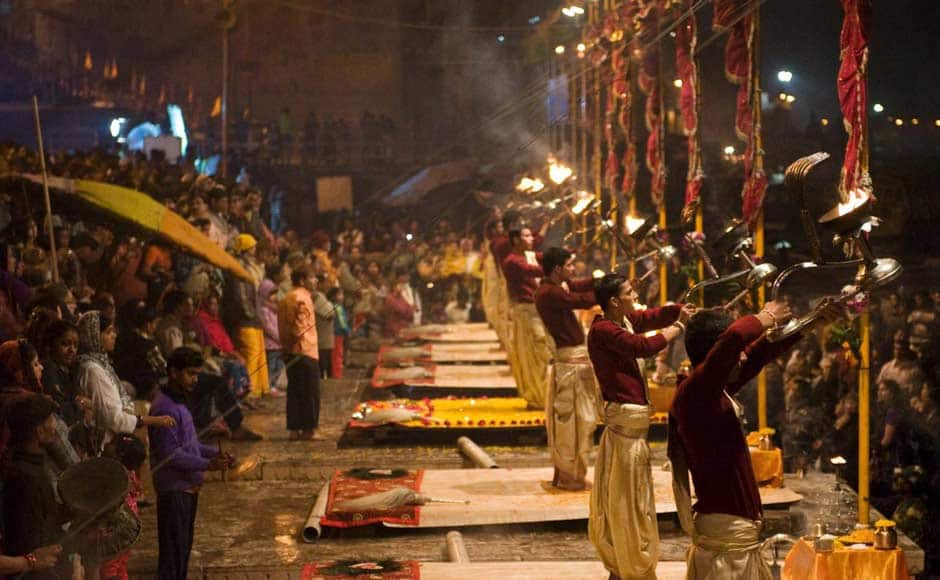 Images: Aarti at the Banaras ghats - Photos News , Firstpost