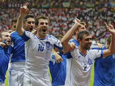 Euro 2012: Greece stun Russia to move into quarters – Firstpost