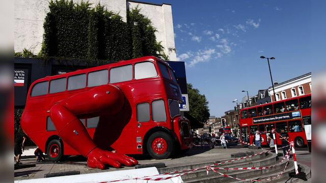 Spotted at London Olympics: A bus that does push-ups – Firstpost