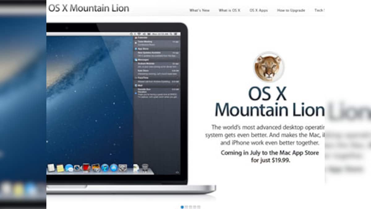 Apple's new Mac OS Mountain Lion goes on sale today – Firstpost