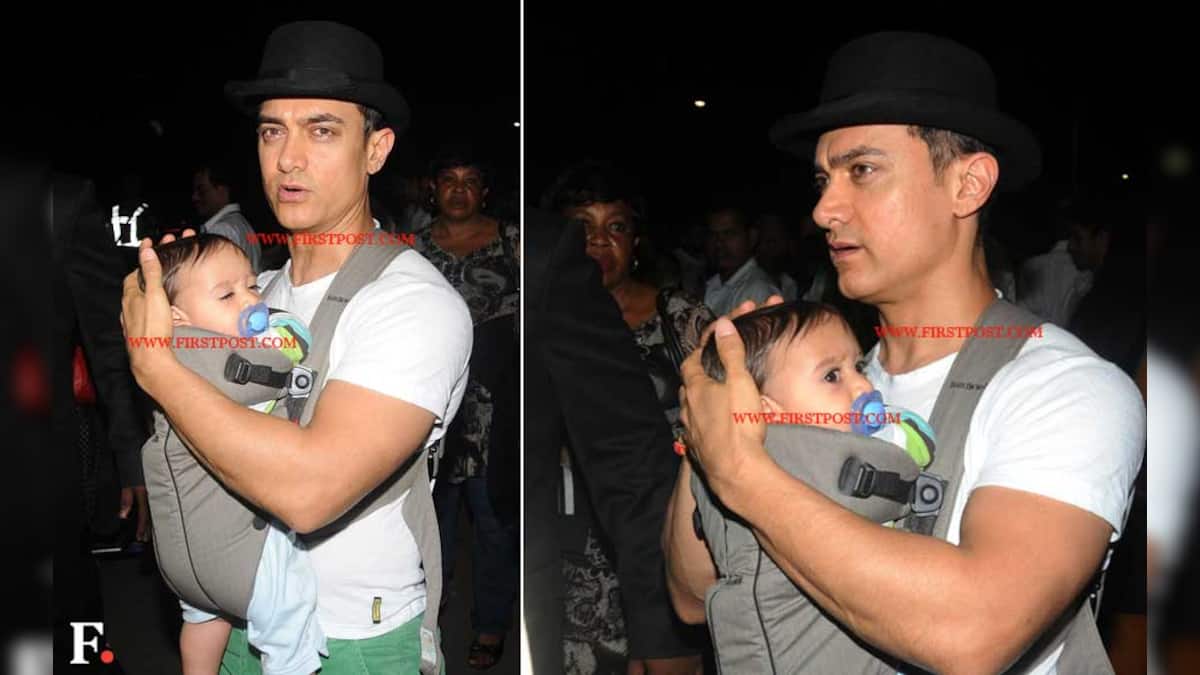 Images: Aamir Khan's baby boy, Azad, makes paparazzi debut! – Firstpost