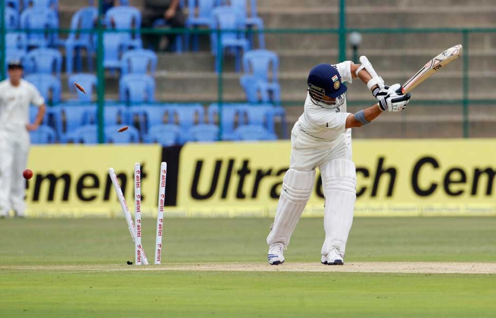 The bowled and the angry Sachin Tendulkar