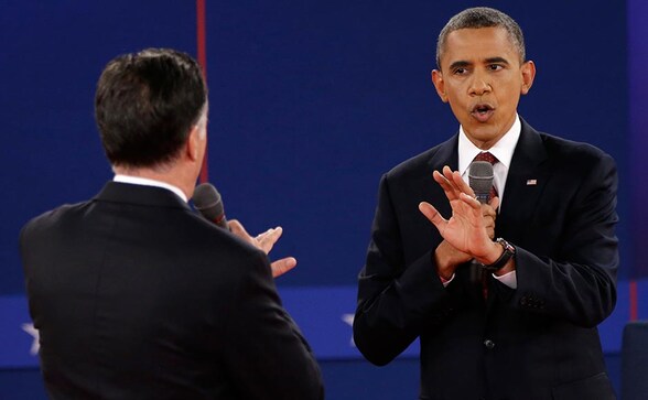 Images: Obama, Romney get aggressive in finger-pointing debate -World ...