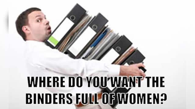 Images: Romney and his binders full of women go viral – Firstpost