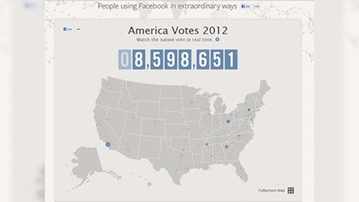 US Elections 2012: Check out this real-time Facebook map – Firstpost