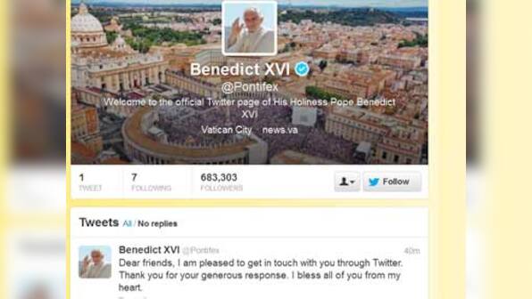 Pope tweets for the first time, blesses millions of followers – Firstpost
